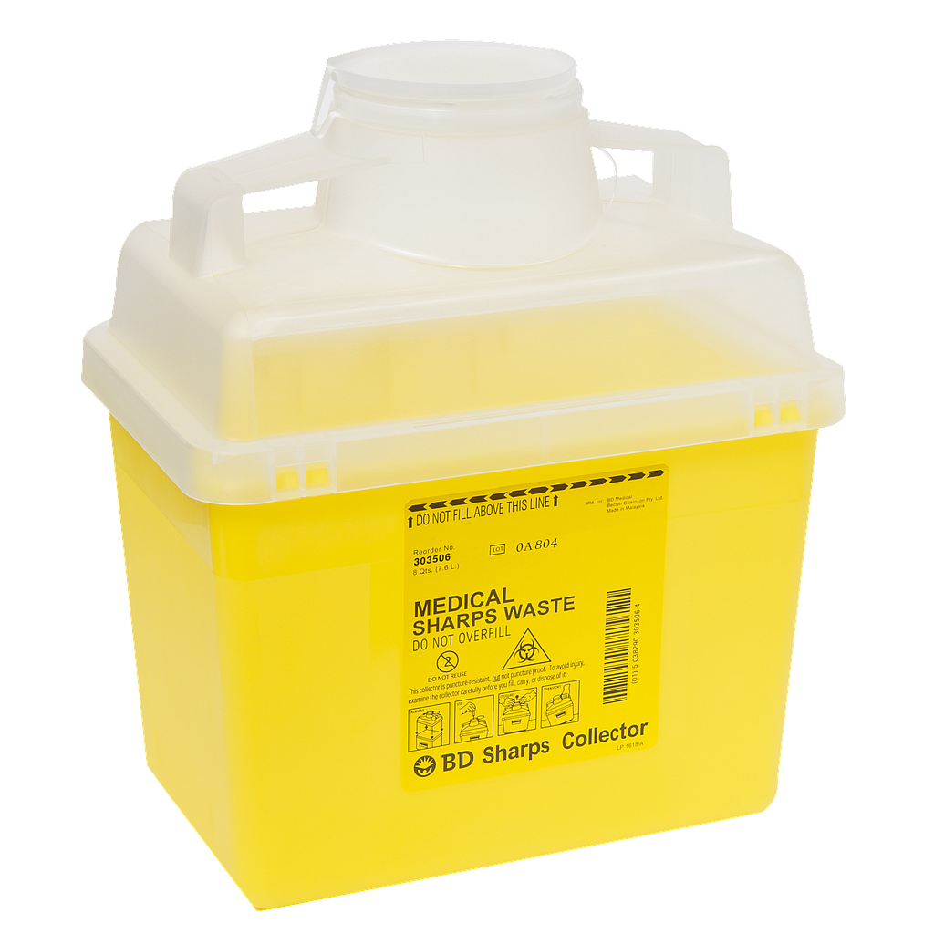 BD Sharps Container With Clip Lid 7.6L – ProMed Supplies