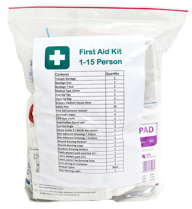 First Aid Kit OFFICE Workplace 1-15 REFILL – ProMed Supplies