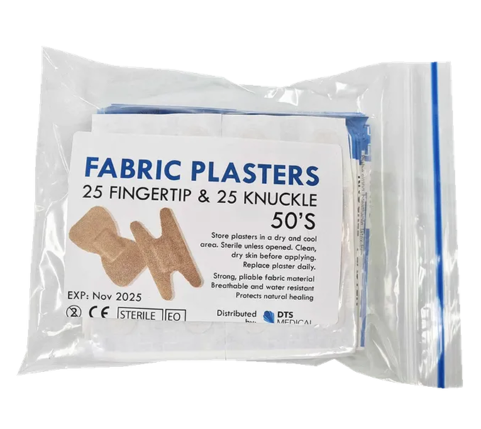 Fabric Plasters 50's Assorted 25 Knuckle 25 Fingertip – ProMed Supplies