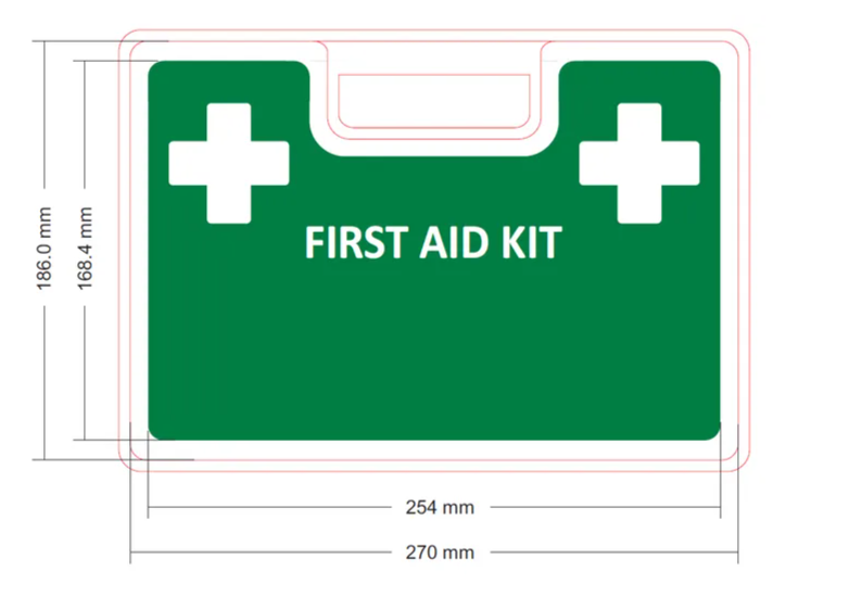 First Aid Box green plastic X-Large Wall Mount -EMPTY – ProMed Supplies
