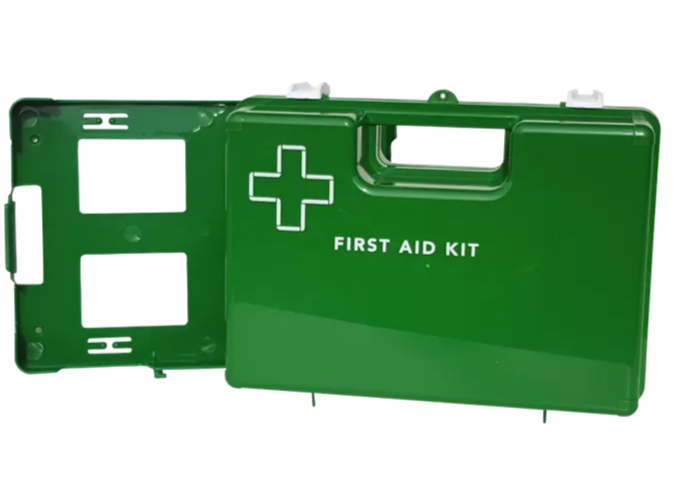 First Aid Plastic Box Wall Mountable in Green - EMPTY – ProMed Supplies