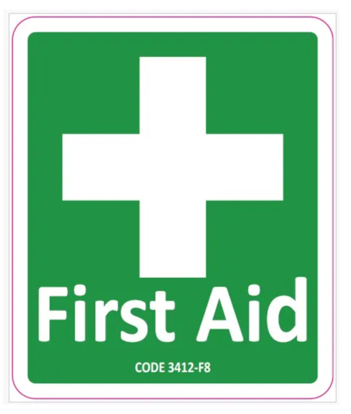 First aid Vinyl sticker 100x100 – ProMed Supplies