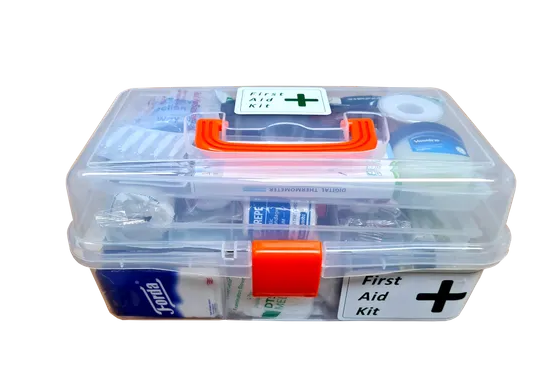 First Aid Kit - Easy Find Premium Plastic Box with 2 Shelves – ProMed ...