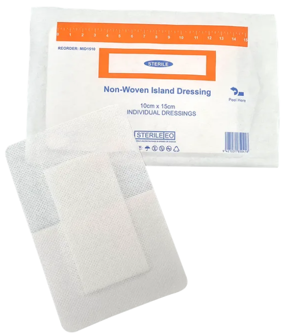 Non-Woven Island Dressing (L) 15cmx10cm - Single – ProMed Supplies