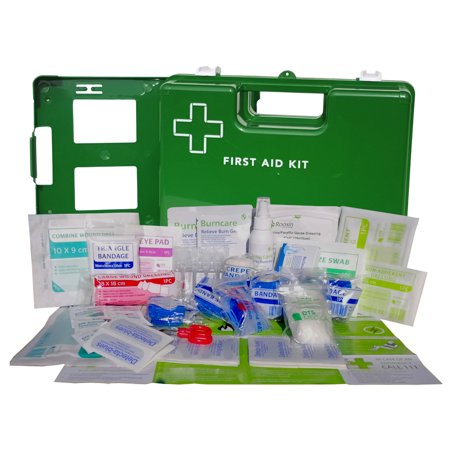 FIRST AID KIT - Catering Medium Food First Aid Kit Plastic Green Wall ...